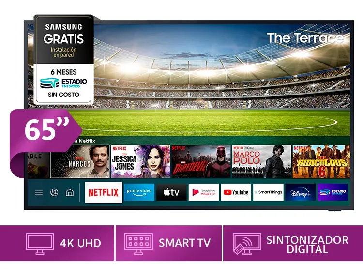 QLED SAMSUNG 65 THE TERRACE 4K UHD SMART TV 2020