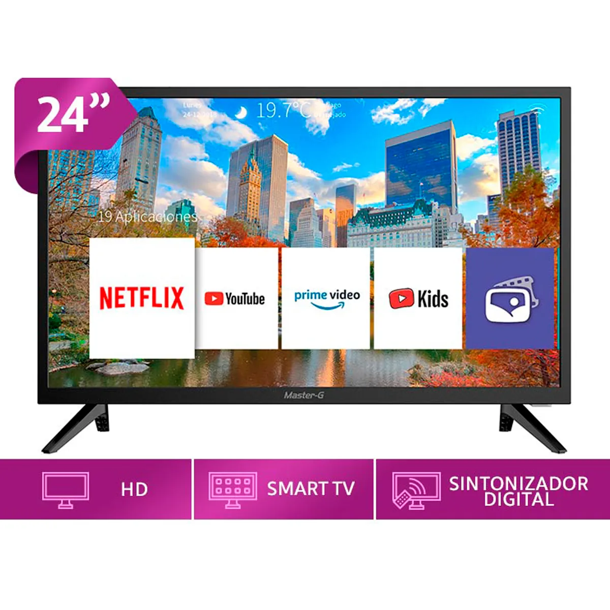 TELEVISOR MASTER G LED HD 24" MGS2411RX