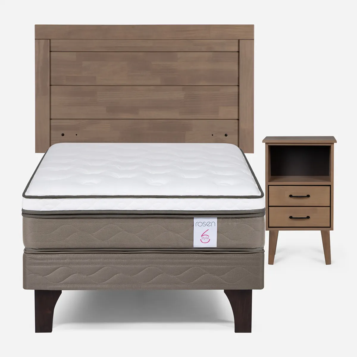 Ripley - JUEGO DE DORMITORIO ROSEN CAMA EUROPEA NEW STYLE 6 1.5 PLAZAS ...