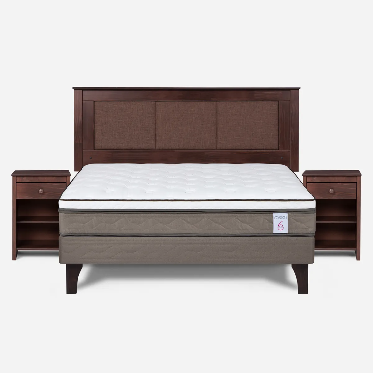 JUEGO DE DORMITORIO ROSEN CAMA EUROPEA STYLE 6 BN 2 PLAZAS + SET RACHEL