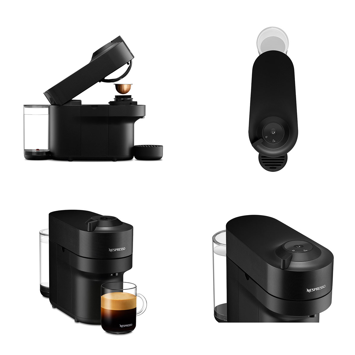 CAFETERA NESPRESSO CÁPSULA VERTUO POP NEGRO + ESPUMADOR DE LECHE ...