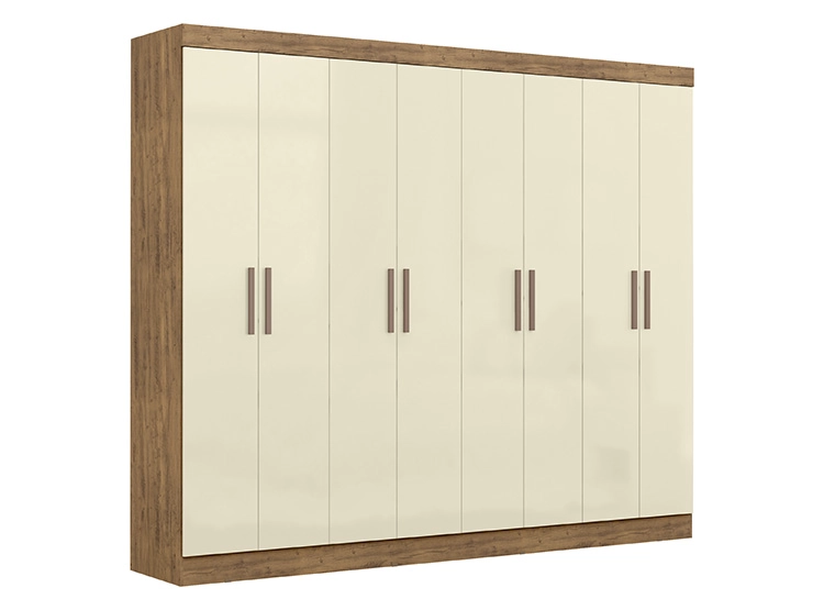 CLOSET DI PORETTI DESIGN PARIS MDF 8 PUERTAS 4 CAJONES CAFÉ CLARO