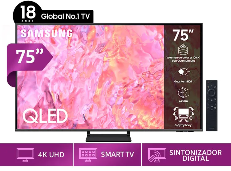 SMART TV SAMSUNG QLED UHD 4K 75" Q65C