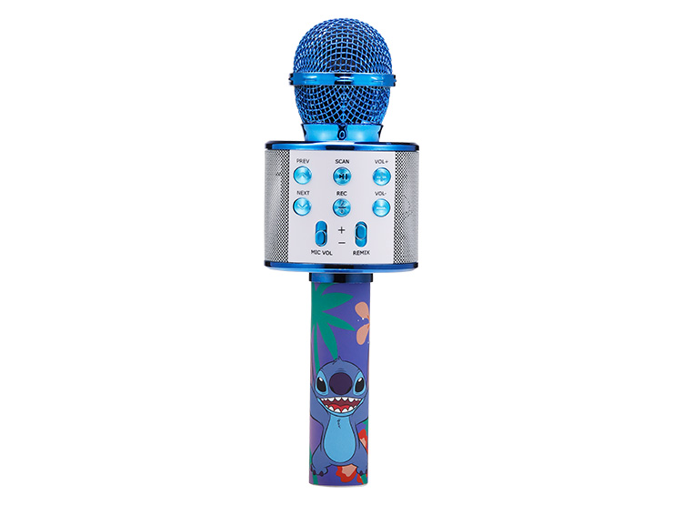 MICRÓFONO KARAOKE BLUETOOTH STITCH AZUL