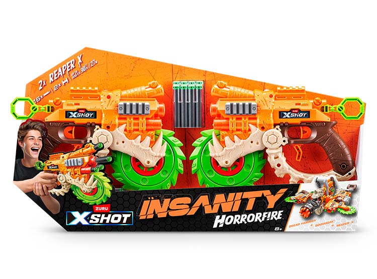 X-SHOT HORRORFIRE SET 2 LANZADORES REAPER