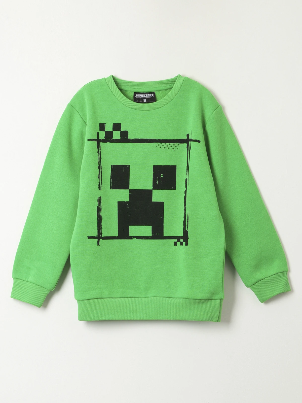 POLERÓN MANGA LARGA NIÑO MINECRAFT VERDE