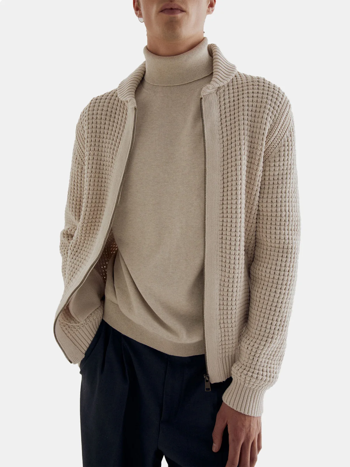 Ripley - SWEATER ALGODÓN HOMBRE SFERA CRUDO