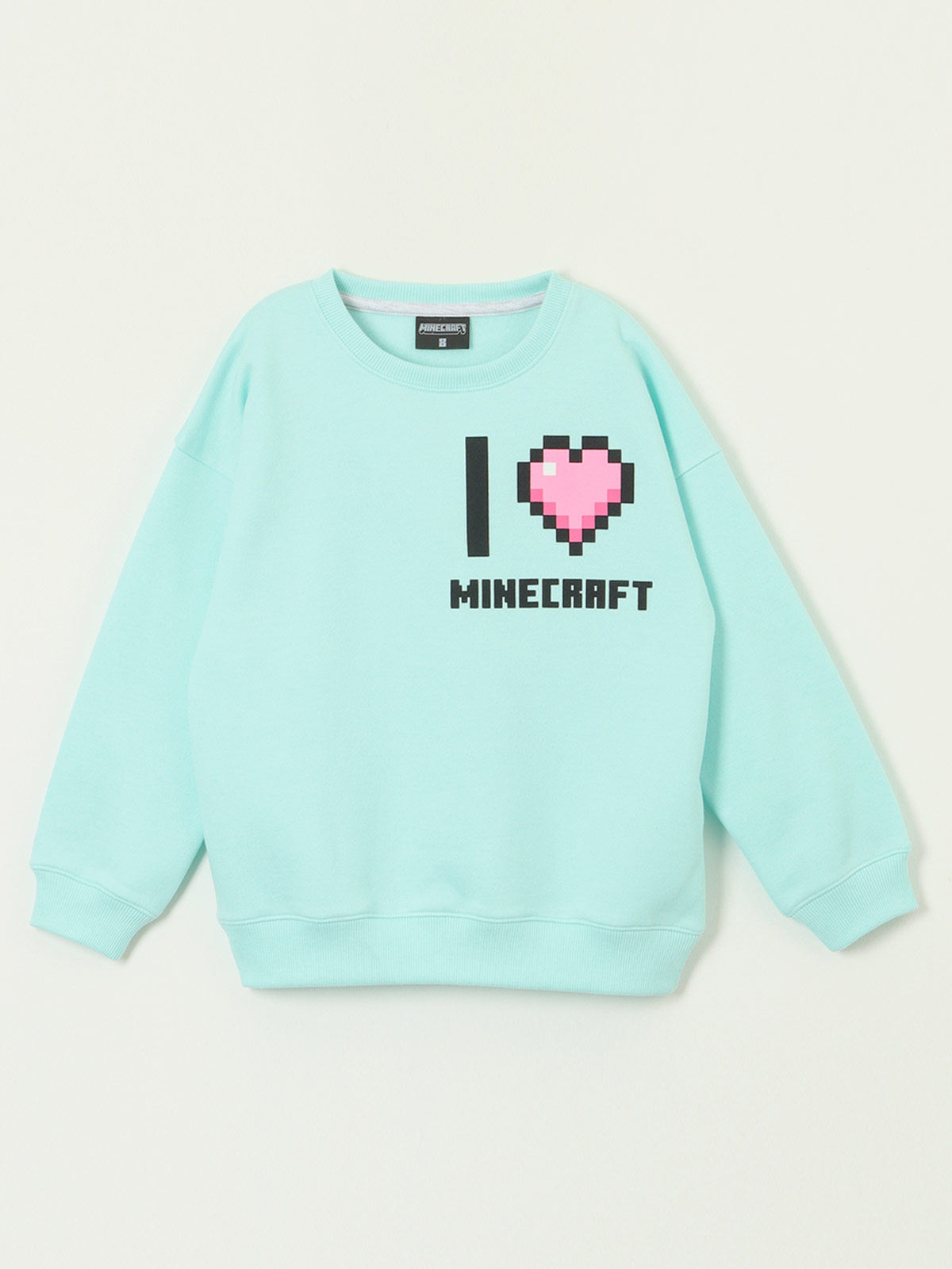 POLERÓN NIÑO MINECRAFT TURQUESA