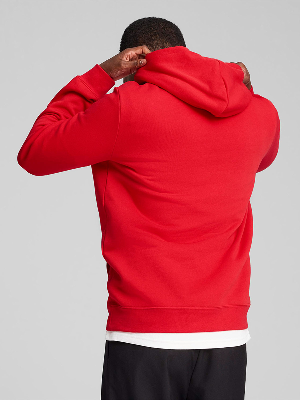Ripley - POLERÓN CON CAPUCHA HOMBRE PUMA 682574 ROJO ESS SMALL LOGO NO.1