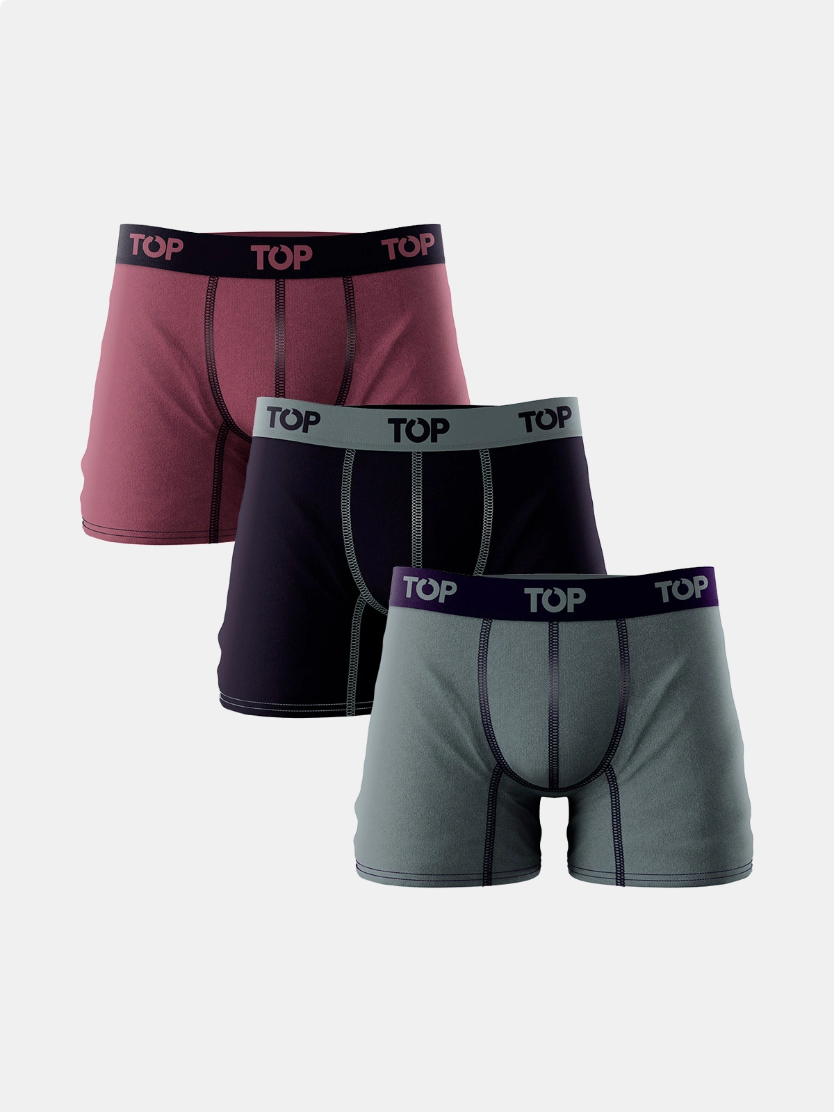 PACK 3 BÓXERS ALGODÓN HOMBRE TOP MULTICOLOR 208PKP3C18