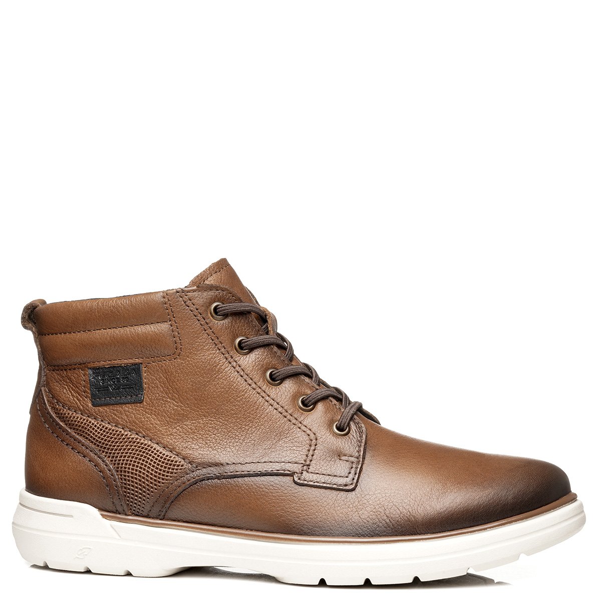 BOTINES CUERO HOMBRE PEGADA CAFÉ 126604-01