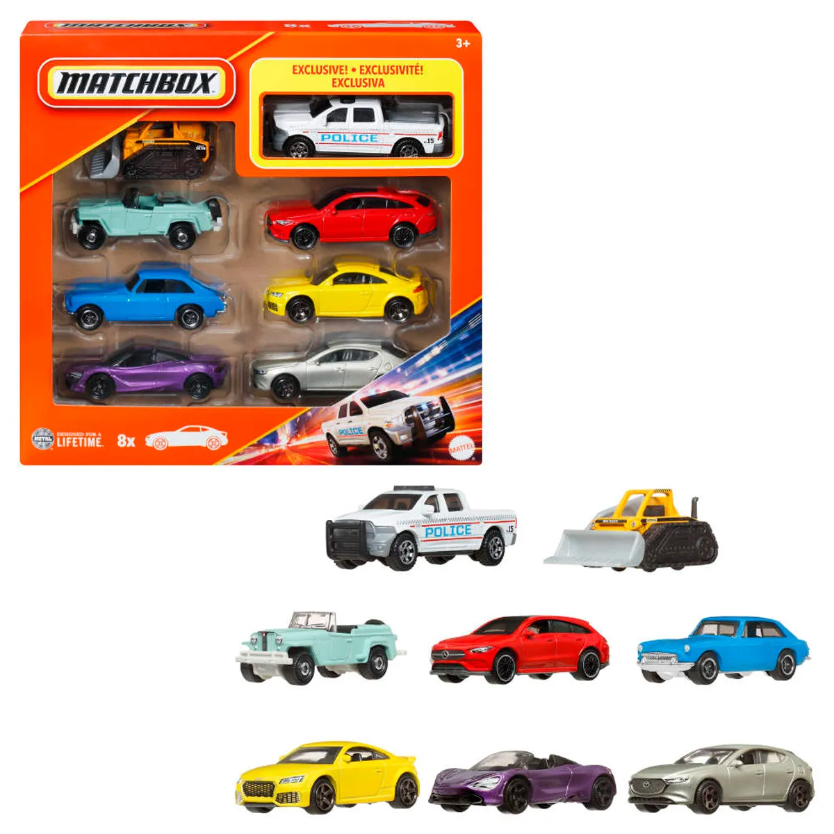 MATCHBOX - VEHÍCULO DE JUGUETE MATCHBOX DIECAST AUTO BÁSICO PAQUETE DE ...