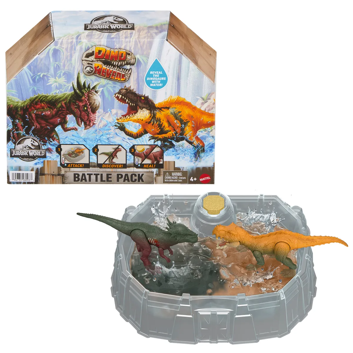 Figura De AcciÓn Jurassic World Dinosaurio Dino Reveal Paquete De Batalla