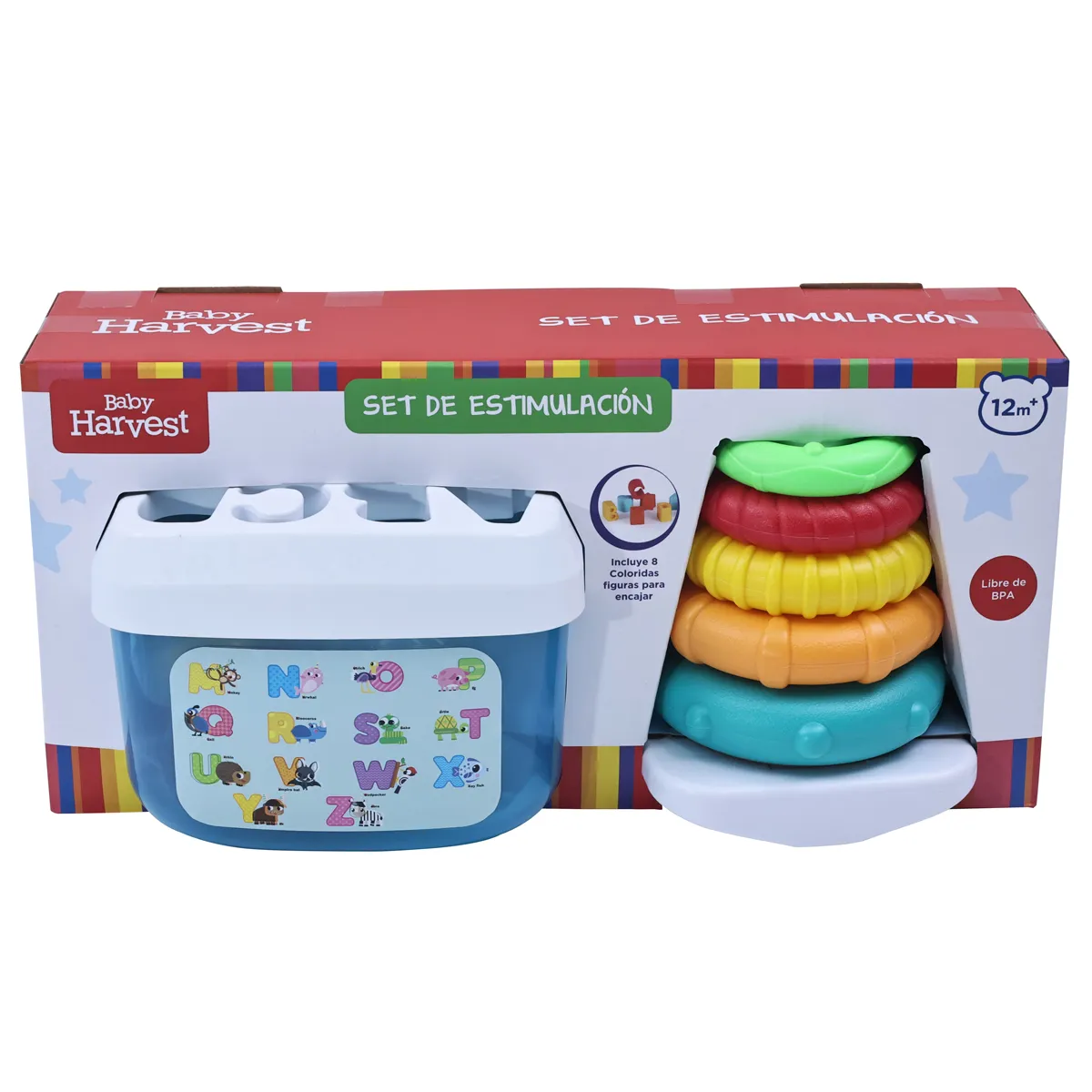BABY HARVEST - JUNIOR LEARNING SET INCLUDE STACKING RINGS & BUCKET ...
