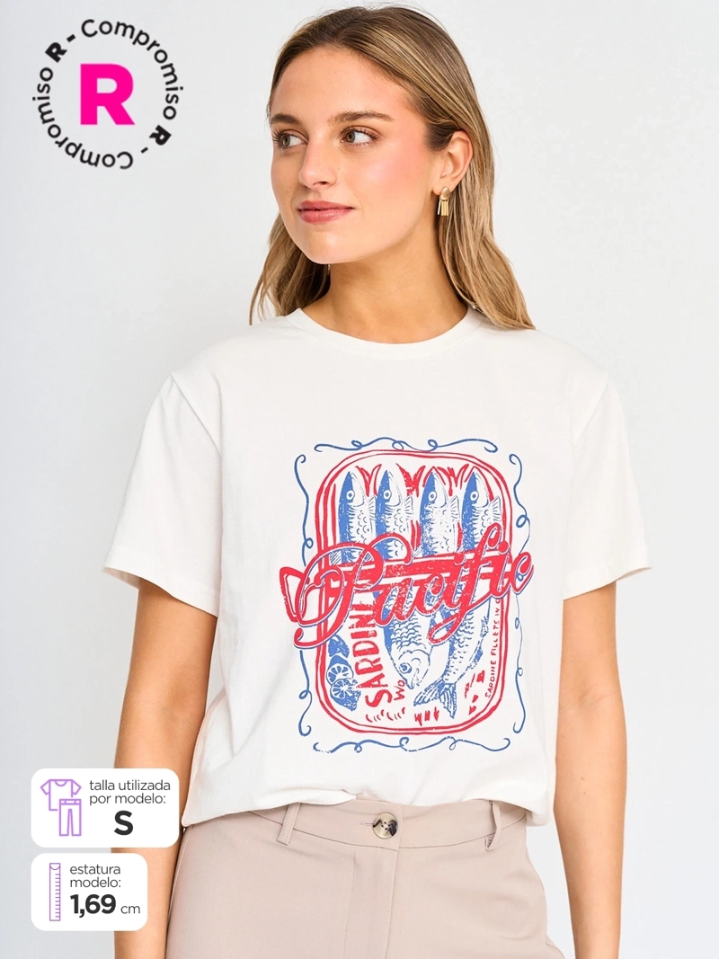 POLERA MANGA LARGA ALGODÓN MUJER INDEX ESTAMPADA