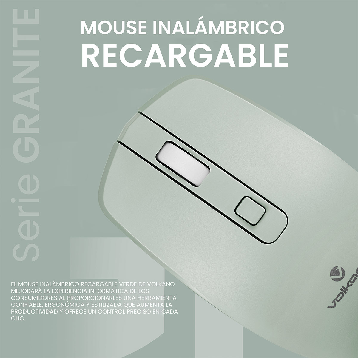 MOUSE INALÁMBRICO VOLKANO SERIE GRANITE