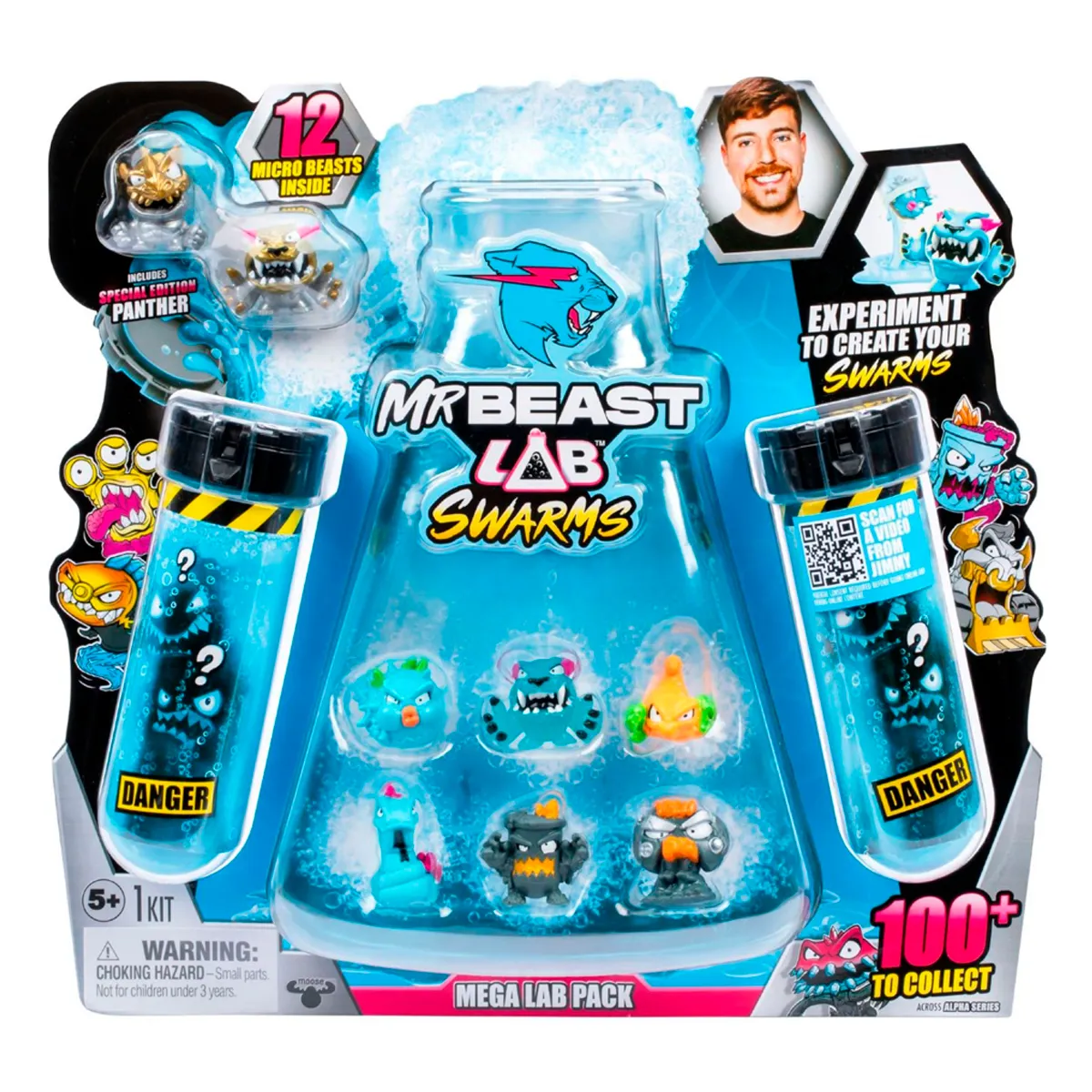 FIGURA DE ACCIÓN MOOSE TOYS MR BEAST LAB PAQUETE DE LABORATORIO 12 FIGURAS