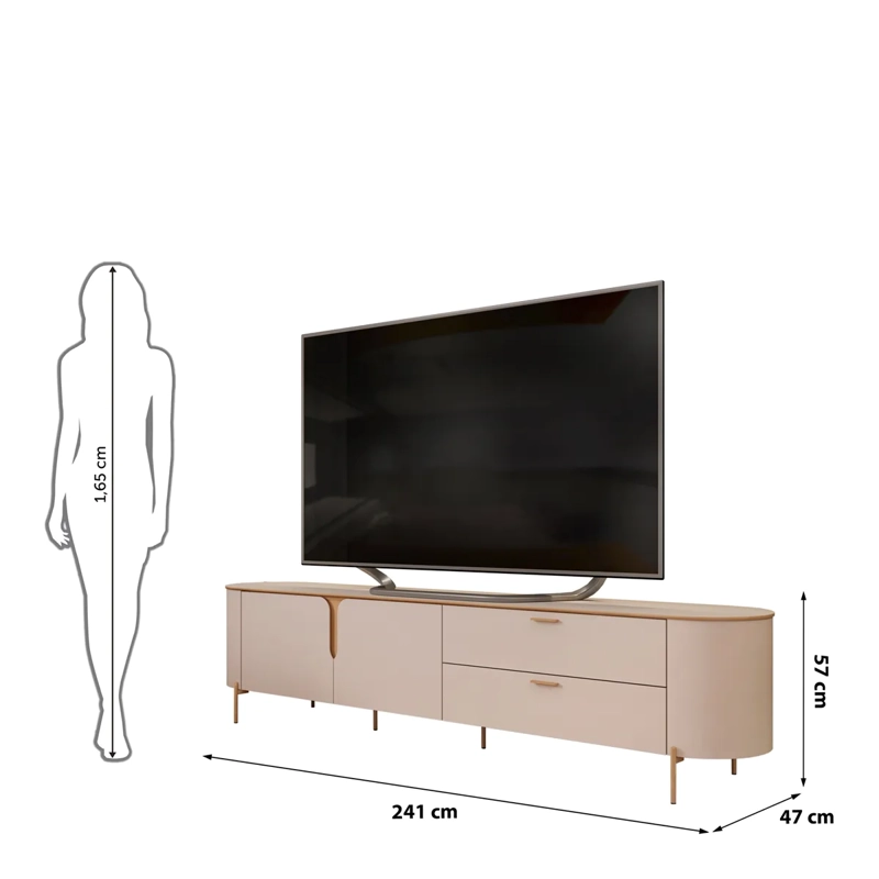 RACK DI PORETTI DESIGN CELINE 70" 2C 2P BLANCO