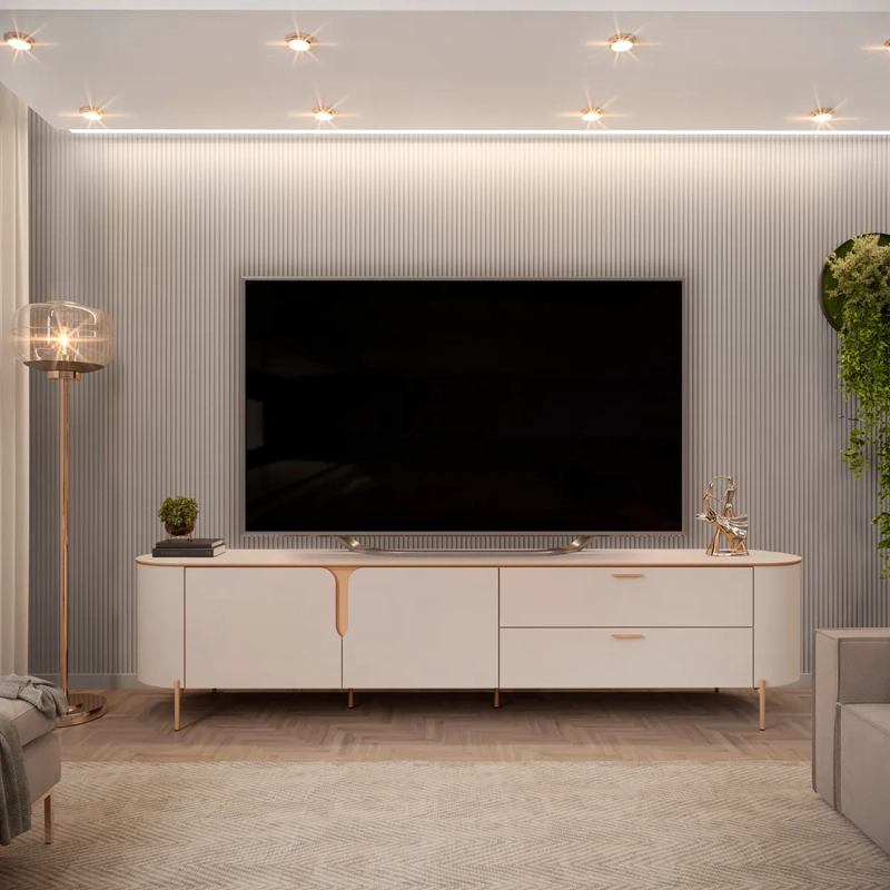 RACK DI PORETTI DESIGN CELINE 70" 2C 2P BLANCO