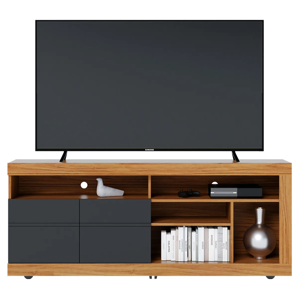 RACK DI PORETTI DESIGN INAJA 65" 2P NEGRO