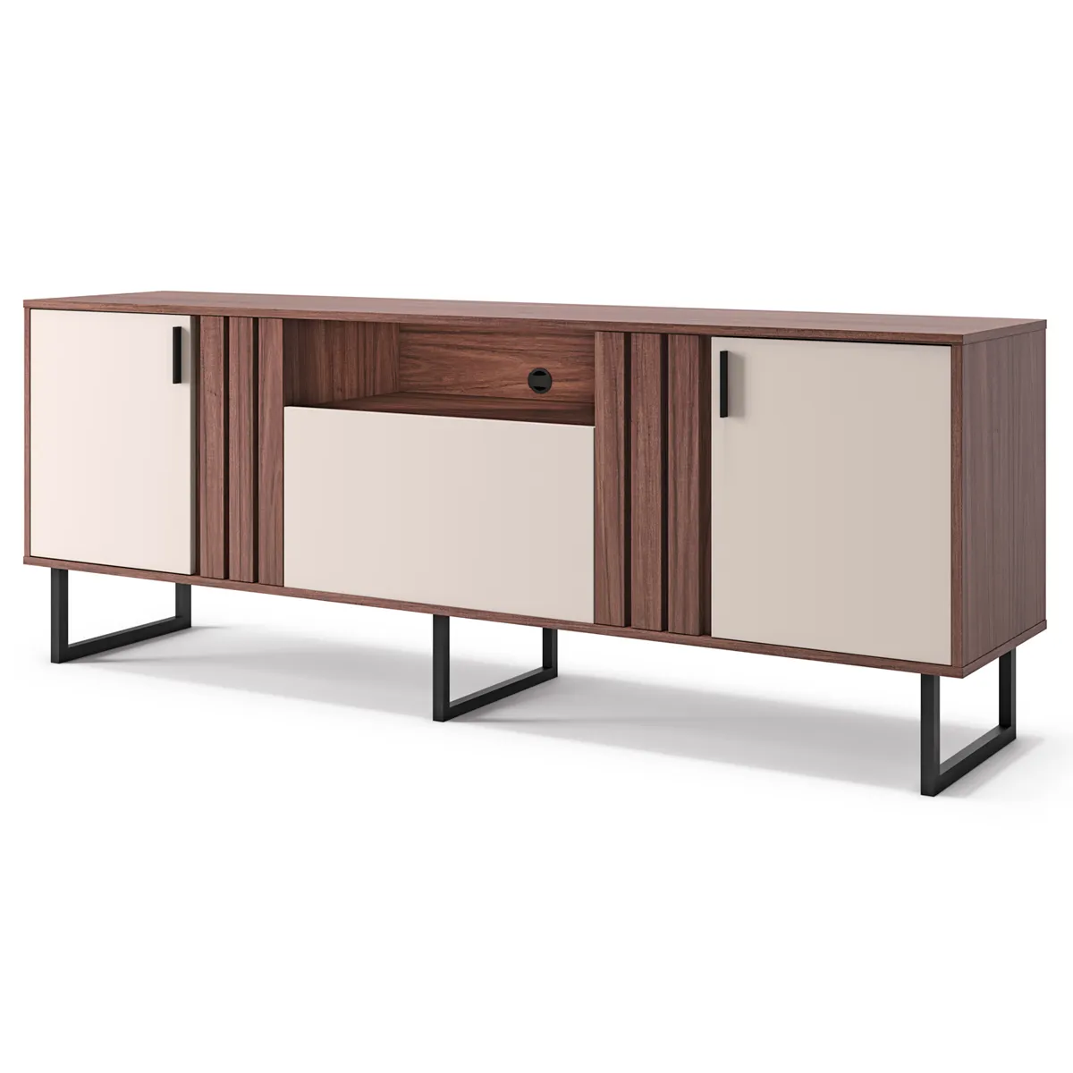 RACK DI PORETTI DESIGN JURUA 70" 3P CAFÉ OSCURO