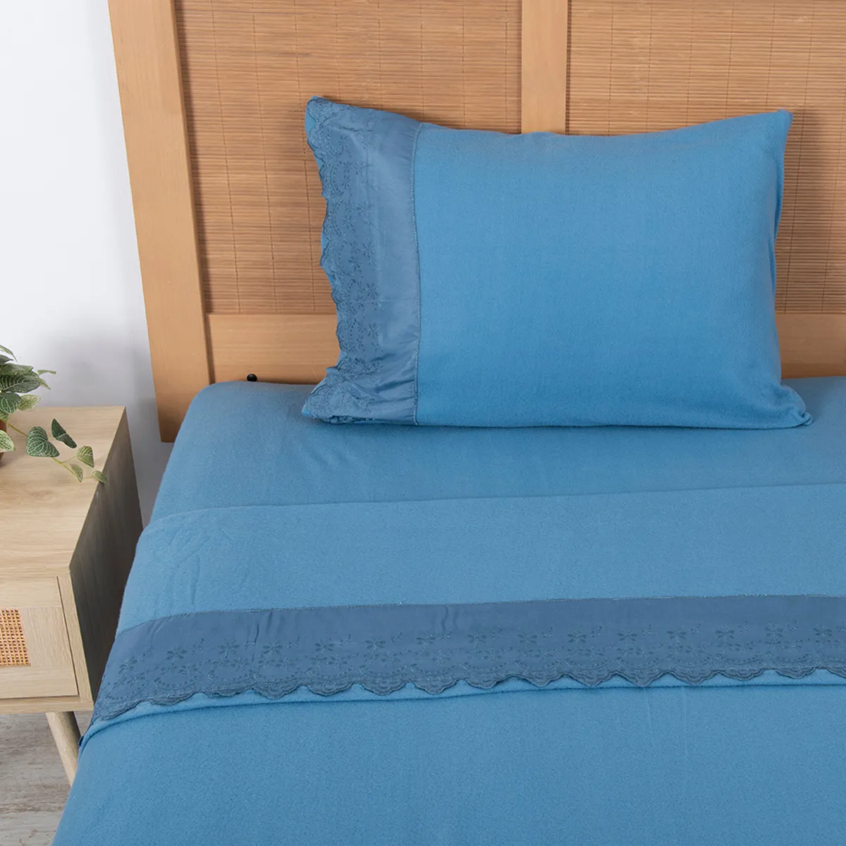 MASHINI - JUEGO DE SÁBANAS MASHINI 1.5PL POLAR AZUL LISA | Ofertitas