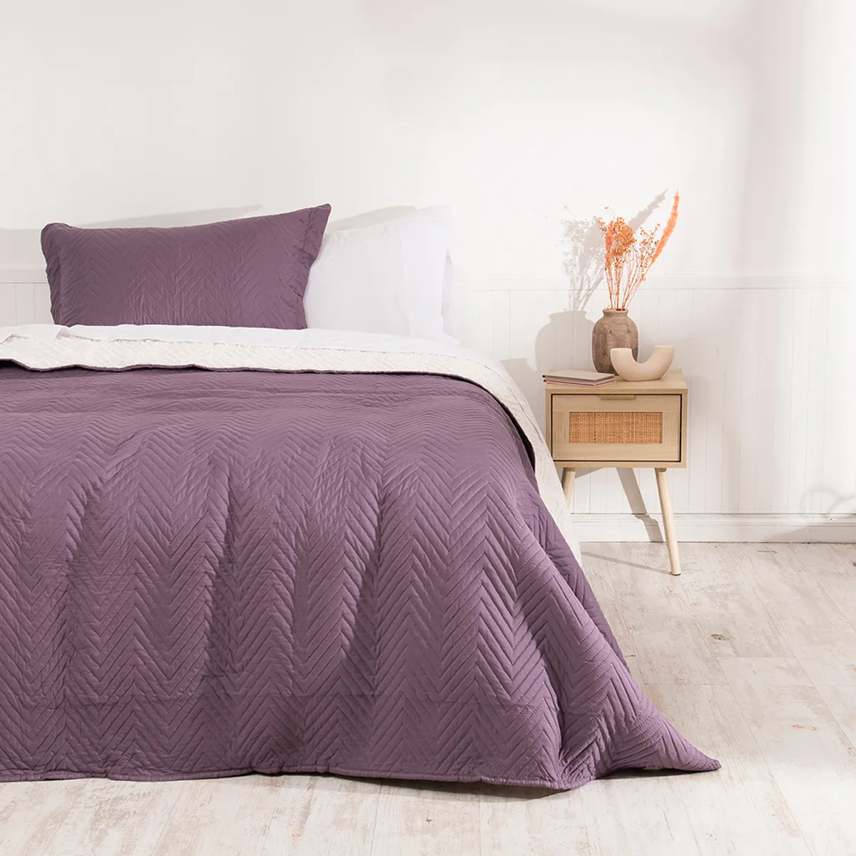 MASHINI - QUILT MASHINI SHERPA 1.5PL MORADO | Ofertitas