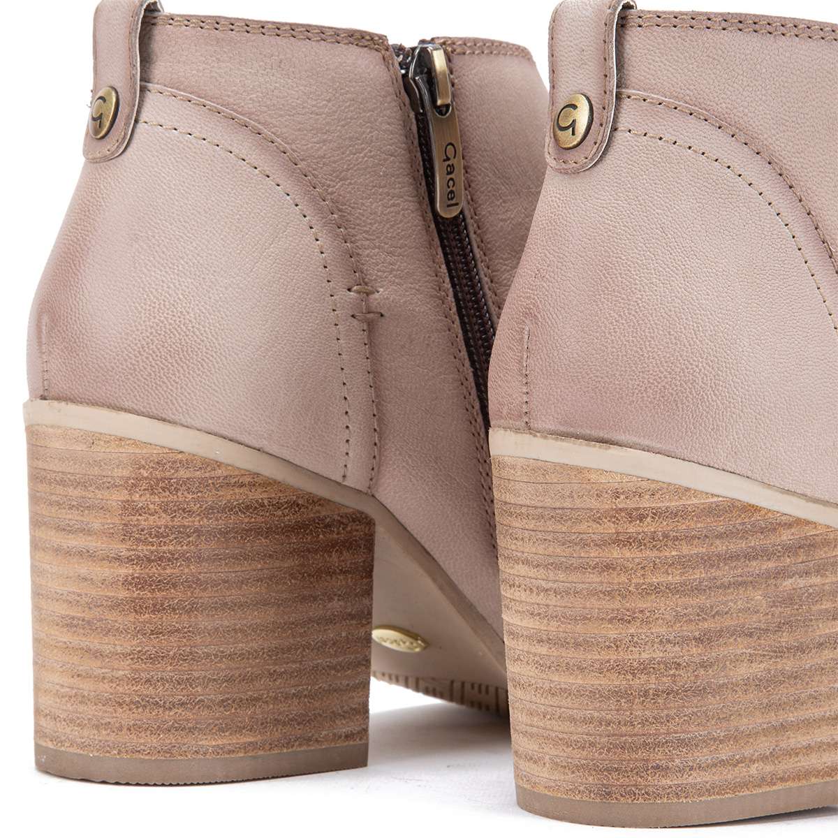 BOTINES MUJER GACEL CUERO ARENA BRUNA