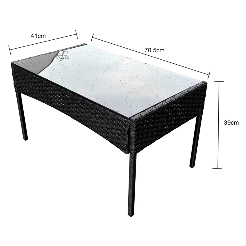 SET TERRAZA DI PORETTI DESIGN BIOMBINO NEGRO
