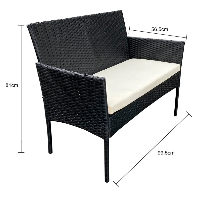 SET TERRAZA DI PORETTI DESIGN BIOMBINO NEGRO