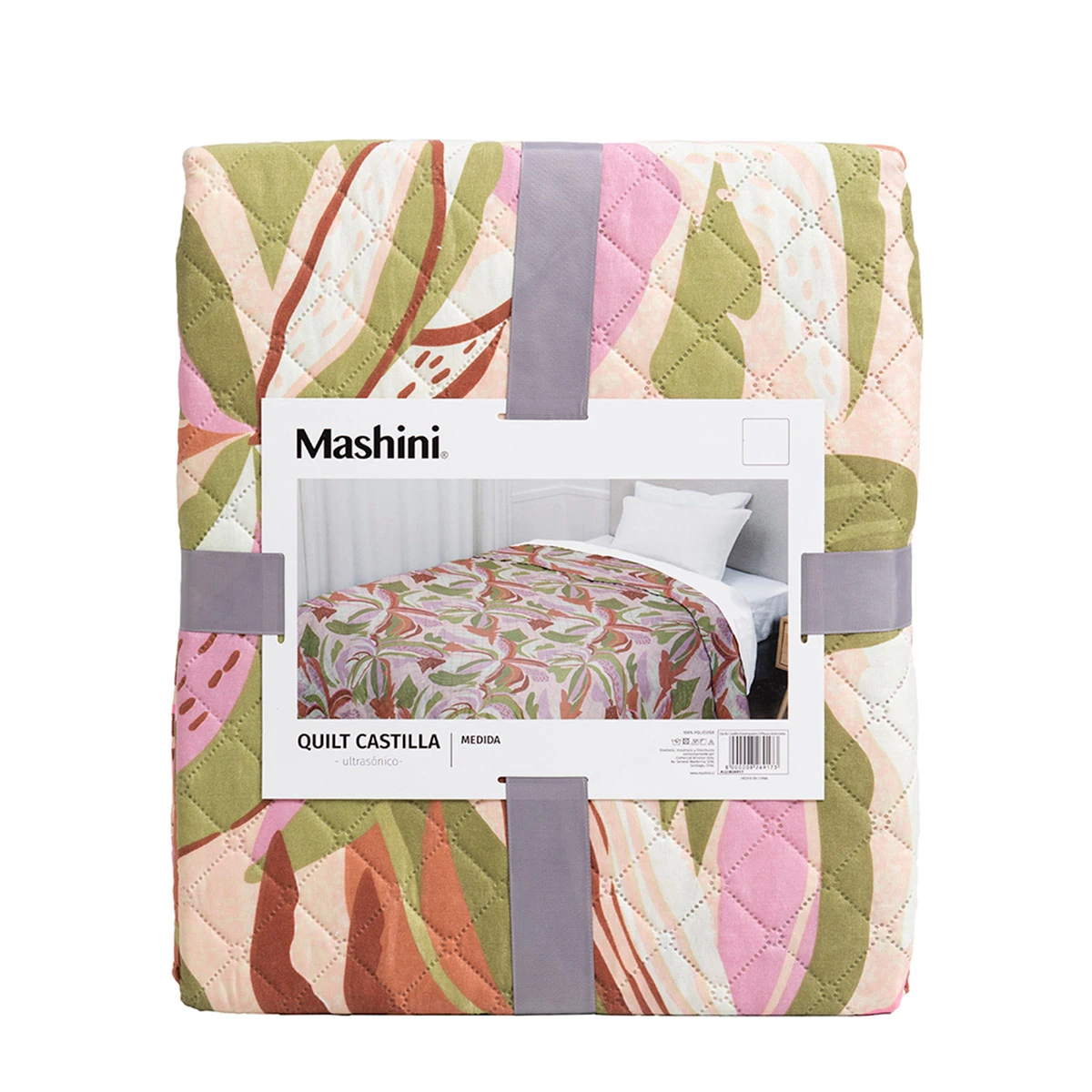QUILT MASHINI CAST ESTAMPADO 2 PLAZAS ANTONIETA
