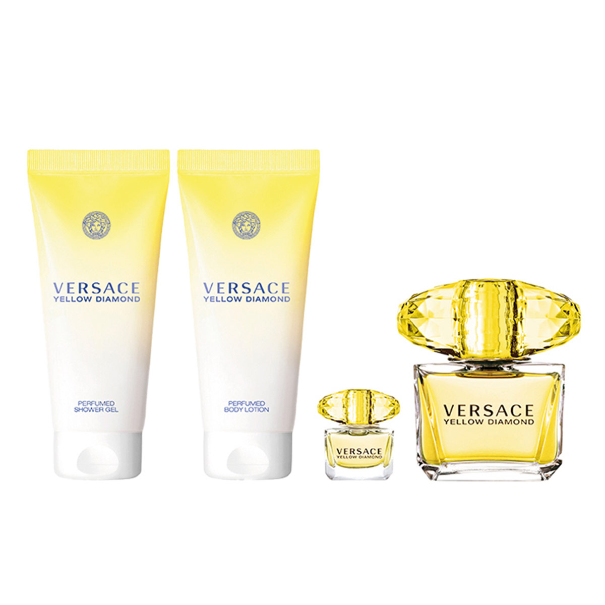 PERFUME VERSACE YELLOW DIAMOND MUJER EDT 90 ML + LOCIÓN 100 ML + GEL DE ...