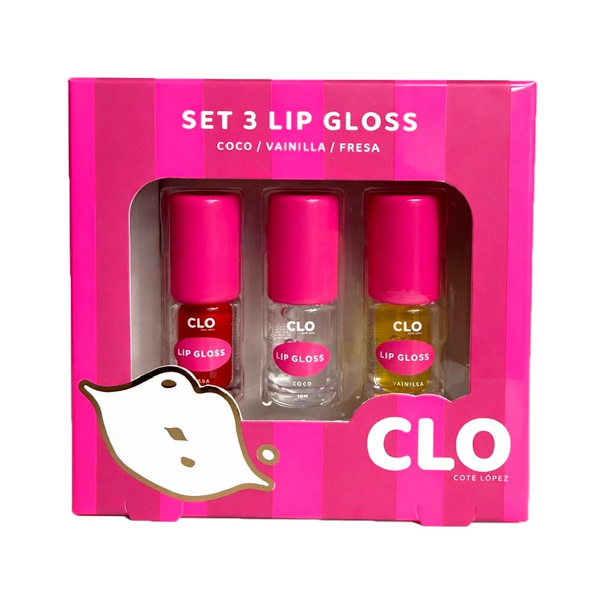SET LABIALES CLO 3 LIP OILS FRESA-VAINILLA-COCO 4,5ML