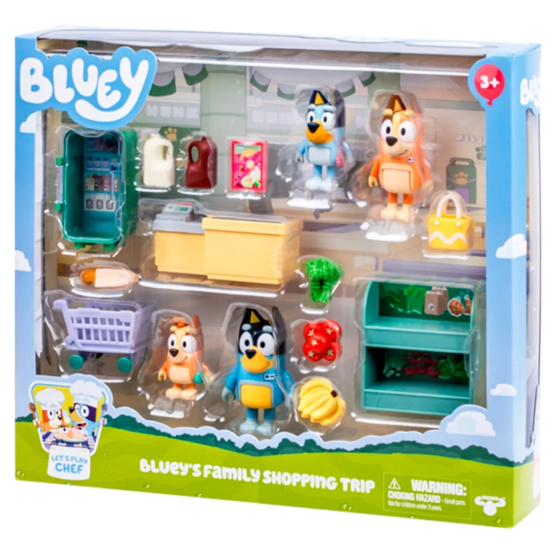 BLUEY S13 LETS PLAY CHEF FAMILY SHOPPING TRIP MULTI PACK EXCLUSIVO