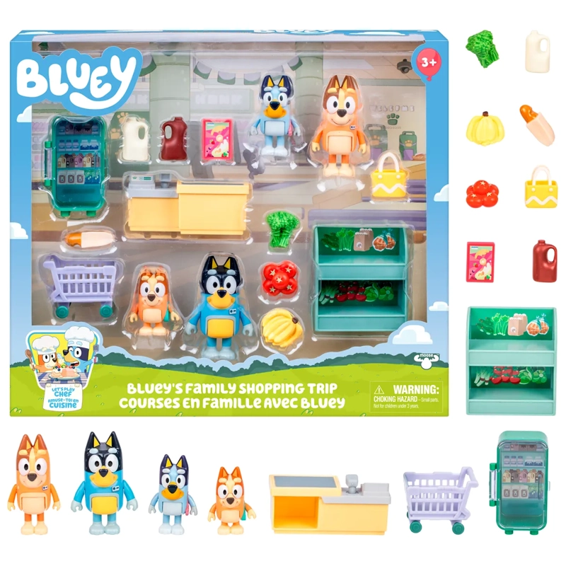 BLUEY S13 LETS PLAY CHEF FAMILY SHOPPING TRIP MULTI PACK EXCLUSIVO