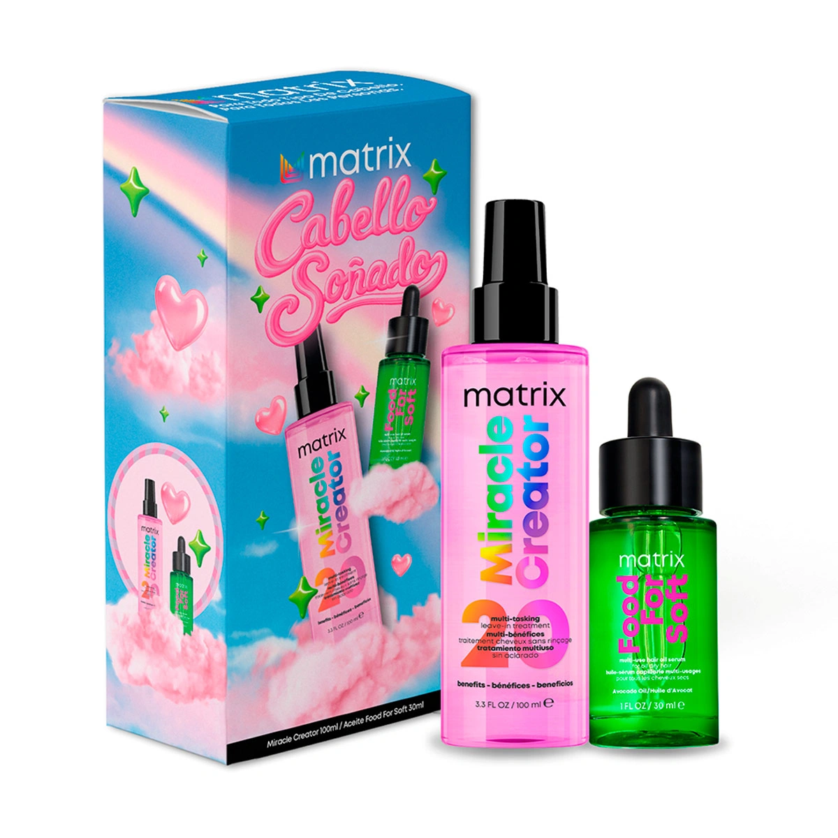 SET TRATAMIENTO MULTIBENEFICIOS MATRIX MIRACLE CREATOR 100ML+30ML